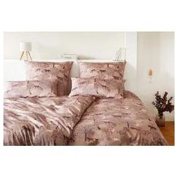 Bettwäsche Elegante "Dreamland", rouge, B/L: 135cm x 200cm, 1 Stk., 1 Stk., Satin, B/L: 80cm x 80cm, 2 Stk., Satin, Obermaterial: 50% Baumwolle, 50% Viskose, Bettwäsche, angenehmes Hautgefühl