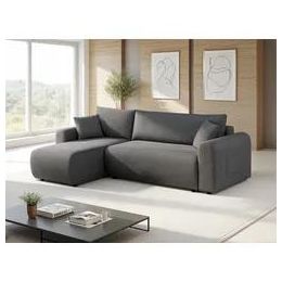Ecksofa OTTO HOME "JONAA, 241cm, L-Form, Schlafsofa, Boxspringfederung, Dauerschläfer", anthrazit, B:241cm H:79cm T:52cm, Sofas, 133/200cm, Recamiere links/rechts, Bettkasten, Cord u. Struktur