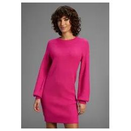 Strickkleid Laura Scott, Damen, Gr. 36, N-Gr, pink, melange, Strick, Obermaterial: 50% Viskose, 28% Polyester, 22% Polyamid, unifarben, lässig geschnitten mini, Rundhals, Raglanärmel, Kleider, mit modischem Strickmuster - NEUE KOLLEKTION