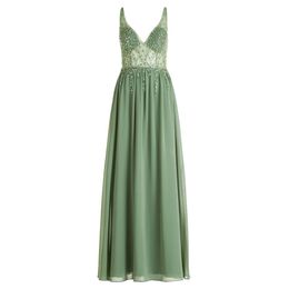 Vera Mont Abendkleid mit Stickerei Damen Größe 34 grün Winterkleid