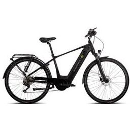 E-Bike SAXONETTE "Quantum Sport Diamand" Gr. 48, schwarz (schwarz, schwarz), Elektrofahrräder, 48cm, 28 Zoll (71,12cm), Pedelec, Elektrofahrrad für Damen u. Herren