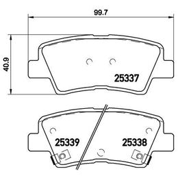 Brembo Bremsensatz VA + HA Coated Disc Line Bremsensatz, Scheibenbremse vorne hinten rechts links innenbel&uuml;ftet 300mm f&uuml;r HYUNDAI KIA (DYK) SSANGYONG