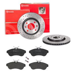 Brembo Bremsensatz-Vorderachse XTRA LINE / STANDARD Bremsensatz, Scheibenbremse vorne rechts links Gelocht/innenbel. 266mm f&uuml;r CITRO&Euml;N (DF-PSA) PEUGEO