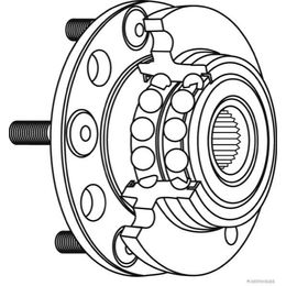 Herth+Buss JAKOPARTS Radlagersatz hinten rechts 148mm f&uuml;r RENAULT INFINITI NISSAN 43202-4BA0A 43202-4CE0A 43202-JG01A J4711059