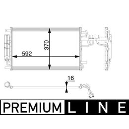 Mahle Kondensator, Klimaanlage BEHR HELLA SERVICE *** PREMIUM LINE für HYUNDAI KIA 976060Z000 AC 57 000P