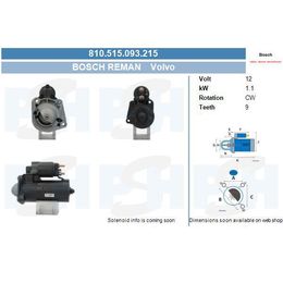 BV PSH Starter 12V für VOLVO 36050274 8602104 36050277 810.515.093.215