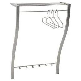 Garderobenleiste SPINDER DESIGN "CARVE", silber (silberfarben), B:75cm H:113cm T:29cm, Metall, Garderobenhalter, Breite 75 cm