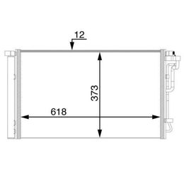 Mahle Kondensator, Klimaanlage ohne Dichtung für HYUNDAI KIA 97606F2090 AC 72 000S