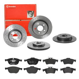 Brembo Bremsensatz-Vorn und hinten Bremsensatz, Scheibenbremse vorne rechts links Gelocht 300mm f&uuml;r MITSUBISHI FORD USA MAZDA (CHANGAN) ASIA & OCEANIA