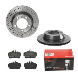 Brembo Bremsensatz, Scheibenbremse 1420-54987 hinten rechts links Gelocht/innenbel. 299mm f&uuml;r PORSCHE 99635293903 98735240101 98735293900