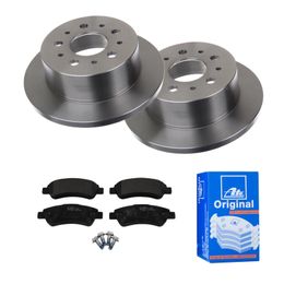 ATE Bremsensatz-Hinterachse Bremsensatz, Scheibenbremse hinten rechts links voll 280mm für PEUGEOT FIAT CITROËN 1611140880 51740245 6000629128 IJF141H