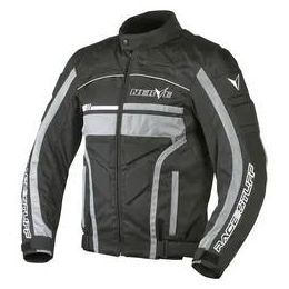 Nerf Motorradjacke NERVE "Race Stuff" Gr. XXL, silber (schwarz, silberfarben), Jacken, Herren, XXL, Obermaterial: 100% Polyester. Innenseite: 100% Polyester, Men
