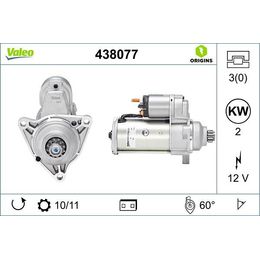 Valeo Starter NEW ORIGINAL PART 12V für VW AUDI 02B911023DV 02B911023DX 02B911023J 438077