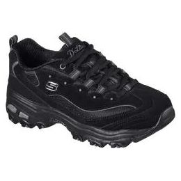 Sneaker Skechers "D ́Lites - Biggest Fan", Damen, Gr. 35, grau (anthrazit), Leder, Synthetik, Textil, Schuhe, Freizeitschuh, Halbschuh, Schnürschuh im trendigen Chunky-Style