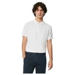 Marc O'Polo Poloshirt MARC O'POLO, Herren, Gr. L, weiß, Obermaterial: 95% Baumwolle, 5% Elasthan, unifarben, Shirts, im klassischen Look