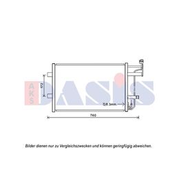 AKS DASIS Kondensator, Klimaanlage für MAZDA C51361480B C51361480A 112042N
