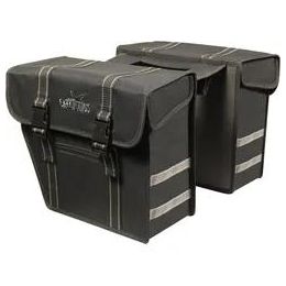 Fahrradtasche "Greenlands Doppel Fahrradtasche", schwarz, GREENLANDS BICYCLE BAGS, Taschen, B/H/T: 32cm x 30cm x 14cm, Polyester, B:32cm H:30cm T:14cm