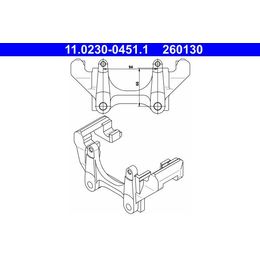 ATE Halter, Bremssattel f&uuml;r SKODA SEAT VAG 1J0615125A 4B0615125A 8N0615125 11.0230-0451.1