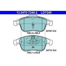 ATE Bremsensatz-Vorderachse Standard Disc / Ceramic Bremsensatz, Scheibenbremse vorne rechts links belüftet 320mm für RENAULT 440608746R 410607585R 40