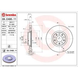 Brembo Bremsensatz-Vorderachse COATED DISC LINE / STANDARD Bremsensatz, Scheibenbremse vorne rechts links innenbelüftet 305mm für ALFA ROMEO 77367676