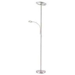 JUST LIGHT Stehlampe "Ls-ROCCO", silber (edelstahlfarben), 2, H: 195cm, 1 Stk., Leuchten, RGB+tunable white, Infrarot inkl., Fernbedienung, Smarthome fähig, Deckenfluter