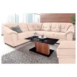 Sit & More Ecksofa SIT & MORE "Savona L-Form, B: 262 cm", beige (natur), B:262cm H:90cm T:212cm, PRIMABELLE-Microfaser (100% Polyester);SOFTLUX/Struktur (Korpus in Kunstleder, Sitz und Rücken in Strukturstoff aus 75% Polyester und 25% Viskose);Kunstleder SOFTLUX;NaturLEDER (echtes Rindsleder), Korpus in Kunstleder SOFTLUX, Sofas, optional Bettfunktion, Federkern, Topseller