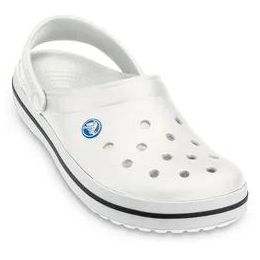 Clog Crocs "Crocband Clog", Damen, Gr. 39, weiß, CrosliteTM, Schuhe, Sommerschuh, Schlappen, Hausschuh mit zweifarbiger Laufsohle