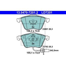 ATE Bremsensatz, Scheibenbremse vorne rechts links belüftet 321mm für SEAT VAG 4F0698151D 8E0698151L 4F0615301E 1420-43101