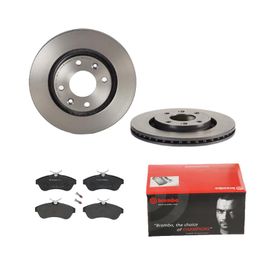 Brembo Bremsensatz-Vorderachse COATED DISC LINE / STANDARD Bremsensatz, Scheibenbremse vorne rechts links innenbel&uuml;ftet 266mm f&uuml;r CITRO&Euml;N (DF-PSA) PEU
