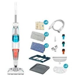 Rowenta Dampfreiniger "+ Staubsauger Clean & Steam Ultimate RY8544", weiß, B:25cm H:32cm T:79cm, Mehrzwecksauger, gleichzeitig saugen und wischen, Abnehmbares Handteil, viele Aufsätze