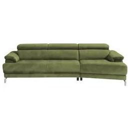 Ecksofa Egoitaliano "Soul, extravagantes Designsofa, Megasofa, super bequem, tolle Details", grün (kiwi), B:246cm H:99cm T:140cm, Sofas, mit Trapez-Abschlußelement, inkl verstellbarer Kopfteile