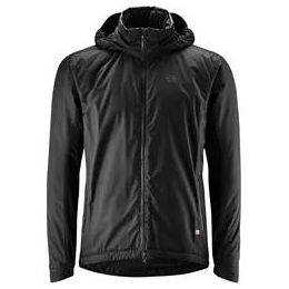 Fahrradjacke Gonso "Save Jacket Therm M", Herren, Gr. S, schwarz, 100% Polyester, Jacken, Herren Regenjacke wind- und wasserdicht, Radjacke mit Kapuze