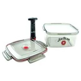 Vakuumbehälter JIM BEAM BBQ, transparent, B:20cm H:9cm, Lebensmittelaufbewahrungsbehälter, zum Marinieren
