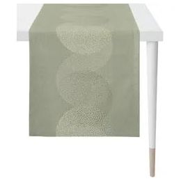 Tischläufer Apelt "5234 LOFT STYLE, Jacquard", grau (grau, beige), B:46cm L:140cm, Polyester, Viskose, Tischdecken