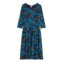 Seasalt Cornwall Kleid 'April' Damen Gr&ouml;&szlig;e 42 blau / dunkelblau / braun / orange Winterkleid