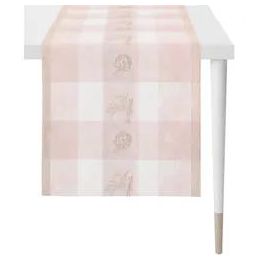 Tischläufer Apelt "1615 Summergarden, Sommerdeko, Sommer", rosa, B:48cm L:140cm, Polyester, Tischdecken, Jacquardgewebe