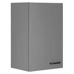 H&auml;ngeschrank Optifit "Elga", grau (basaltgrau, basaltgrau), B:45cm H:70,4cm T:34,9cm, Holzwerkstoff, Schr&auml;nke, H&auml;ngeschrank, mit Soft-Close-Funktion und Metallgriff, Breite 45 cm