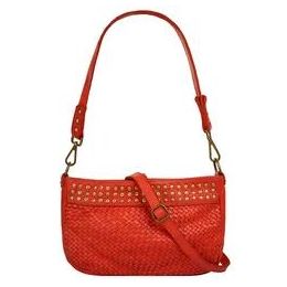 Umhängetasche Samantha Look, Damen, Gr. B/H/T: 28cm x 17cm x 4cm onesize, rot, Leder, Taschen, echt Leder, Made in Italy