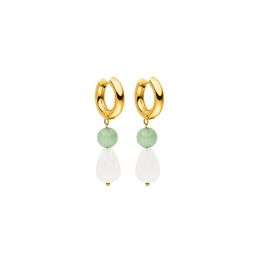 PURELEI Ohrringe Damen Größe one size gold / jade / perlweiß