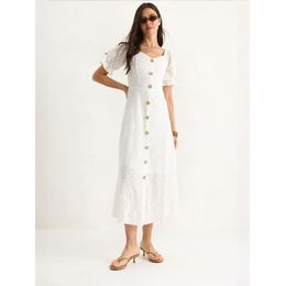 Bianco Lucci Kleid Damen Gr&ouml;&szlig;e 36 wei&szlig; Winterkleid