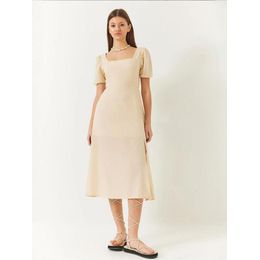 Bianco Lucci Kleid Damen Gr&ouml;&szlig;e 36 beige Winterkleid
