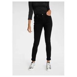 Skinny-fit-Jeans Only "ONLPAOLA &ndash; Extra-eng geschnittene Jeans mit figurformender Silhouette", Damen, Gr. XS (34), L&auml;nge 32, schwarz, Denim/Jeans, Obermaterial: 64% Baumwolle, 31% Polyester, 3% Viskose, 2% Elasthan, unifarben, skinny fit, Jeans 5-Pocket-Jeans, skinny fit, modisch, Denim, Baumwollmischung