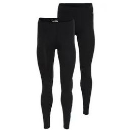 Leggings OCEAN SPORTSWEAR, Damen, Gr. 42, N-Gr, schwarz, Single Jersey, Obermaterial: 95% Baumwolle, 5% Elasthan, unifarben, eng lang, Hosen Leggings, mit Kontraststreifen und Logodruck, Topseller
