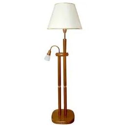 LED Stehlampe, braun (eichefarben, messingfarben), Ø 55cm H: 155cm, 1 Stk., Leuchten, mit Leseleuchte