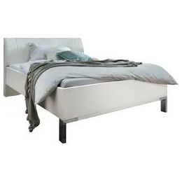 Futonbett Wiemann "Monaco, Bettgestell, Bettrahmen, komfortables Polsterkopfteil", weiß, B:169cm L:218cm, Betten, Polsterkopfteil aus Kunstleder, verschiedene Größen, in Komforthöhe