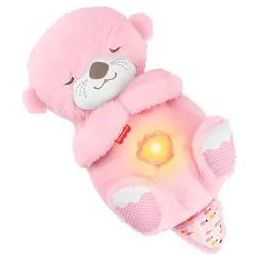 Plüschfigur Fisher-Price "Schlummer-Otter", rosa, Plüschfiguren, KinderB:15cm H:33,5cm T:15cm, Flausch, Einschlafhilfe, mit sanftem Licht, B:15cm H:33,5cm T:15cm