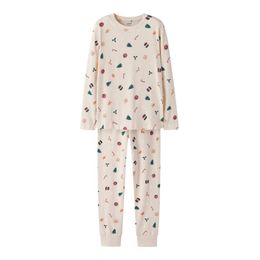 name it Schlafanzug Jungen Größe 158 creme / mischfarben