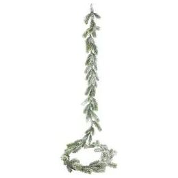 Kunstgirlande I.GE.A. "Tannengirlande", grün, weiß, B:16cm H:180cm L:16cm, Kunststoff, Kunstpflanzen, Weihnachtsgirlande künstlich Tanne geeist Adventskranz Kranz Tür Deko