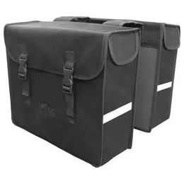 Fahrradtasche "Greenlands Doppel Tasche Canvas", schwarz, GREENLANDS BICYCLE BAGS, Taschen, B/H/T: 40cm x 14cm x 40cm, Canvas, Canvas, B:40cm H:14cm T:40cm