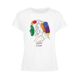 Merchcode Shirt 'Love Is Love' female White size XL
